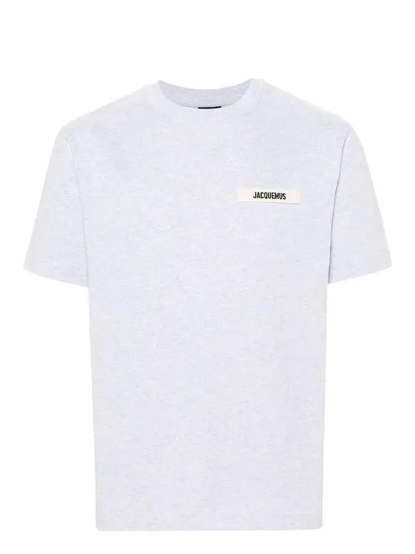 Jacquemus Le T-shirt Gros Grain In Cotton - Gray