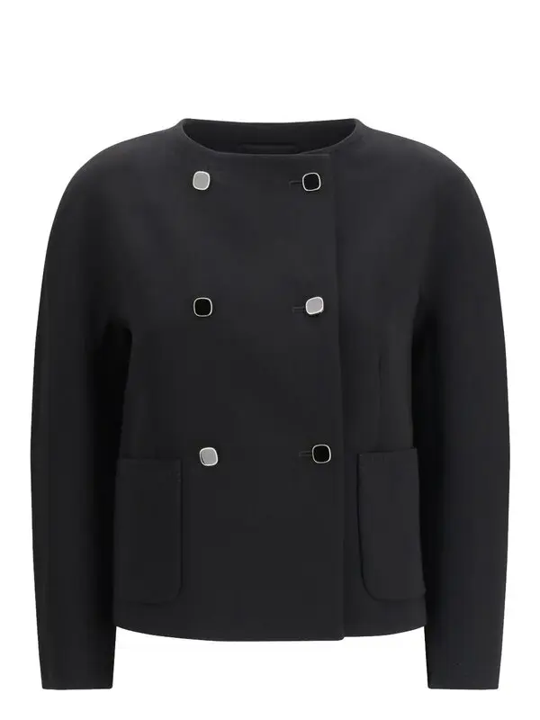 Max Mara Crew Neck Jacket - Black