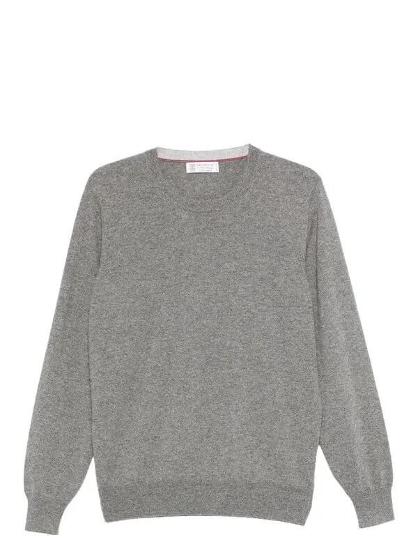 Brunello Cucinelli Cashmere Crew Neck Pullover - Gray