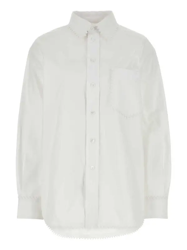 Bottega Veneta Cotton Oxford Shirt - White