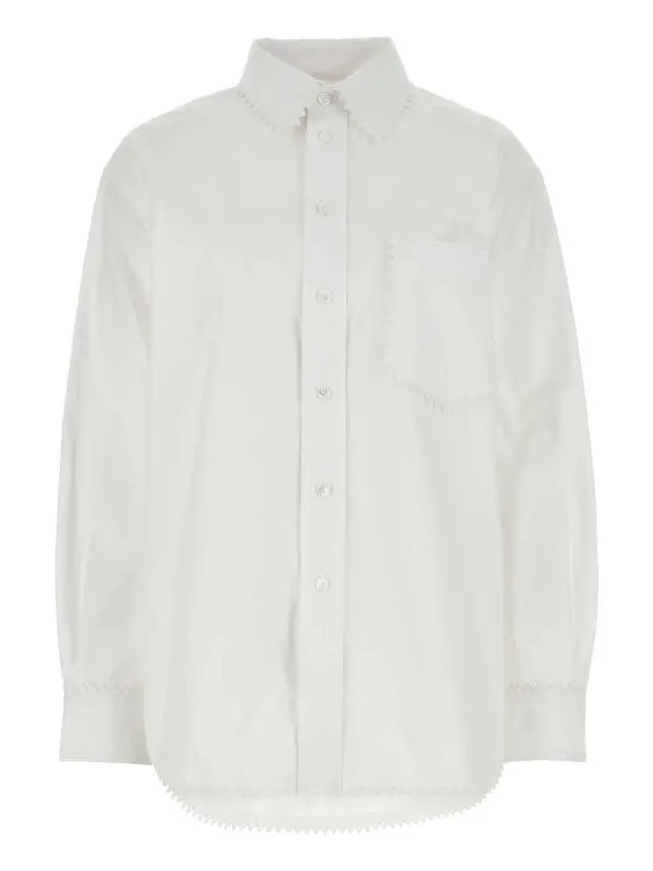 Bottega Veneta Cotton Oxford Shirt - White