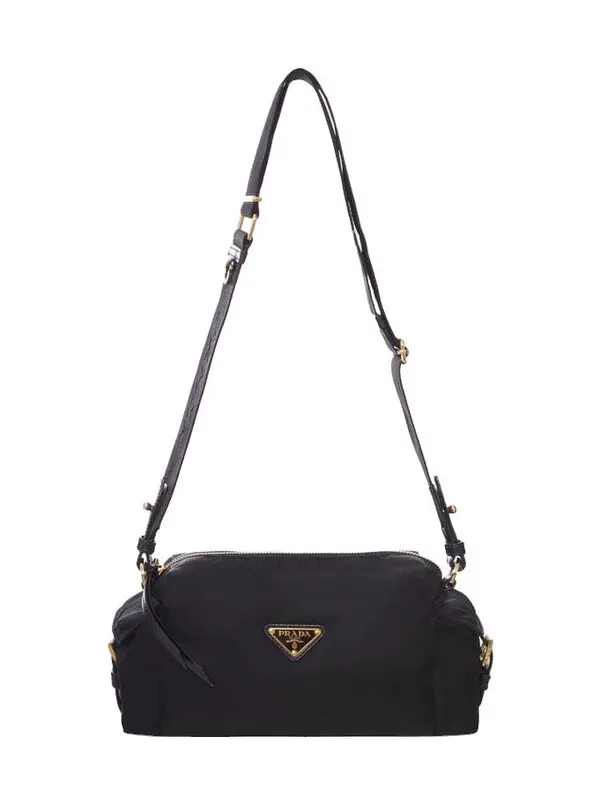 Prada Explore Bag In Re-nylon And Saffiano - Black