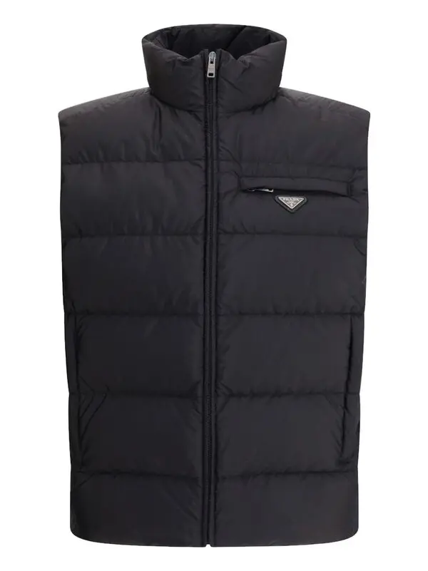 Prada Quilted Nylon Padded Vest - Black