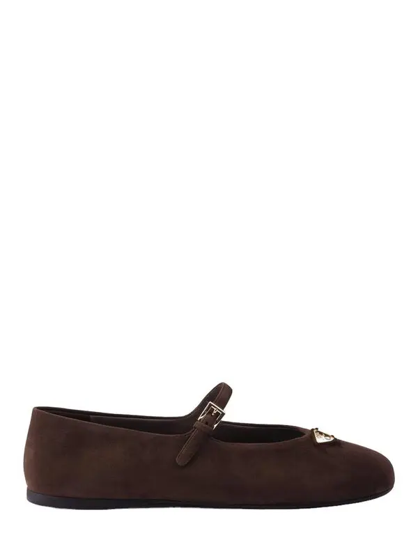 Prada Suede Ballerinas - Brown