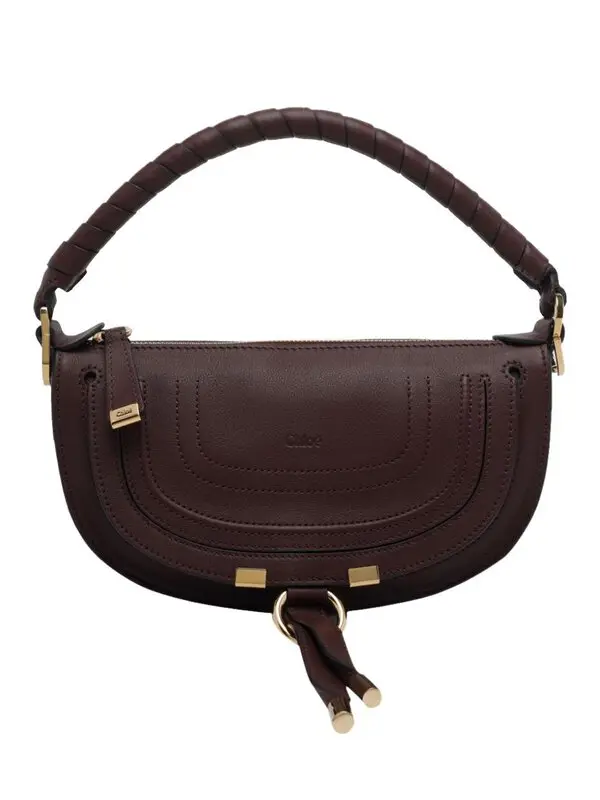 Chloé Marcie Leather Shoulder Bag - Raisin