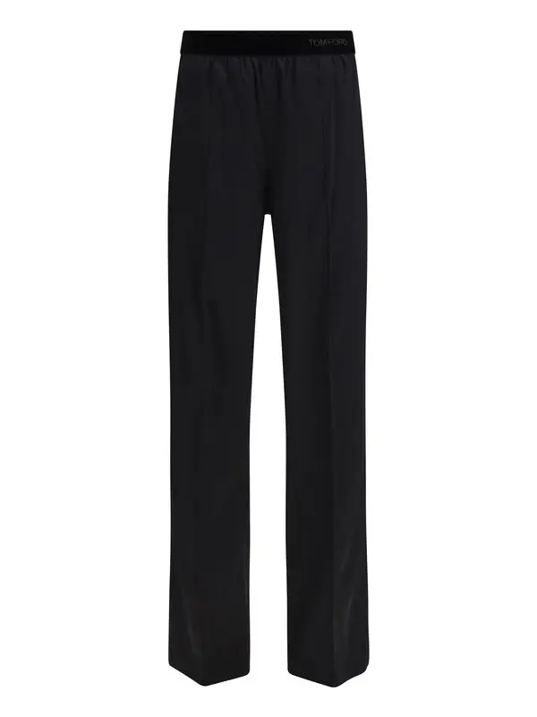 TOM FORD Stretch Silk Satin Pants - Black