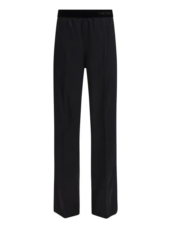 TOM FORD Stretch Silk Satin Pants - Black