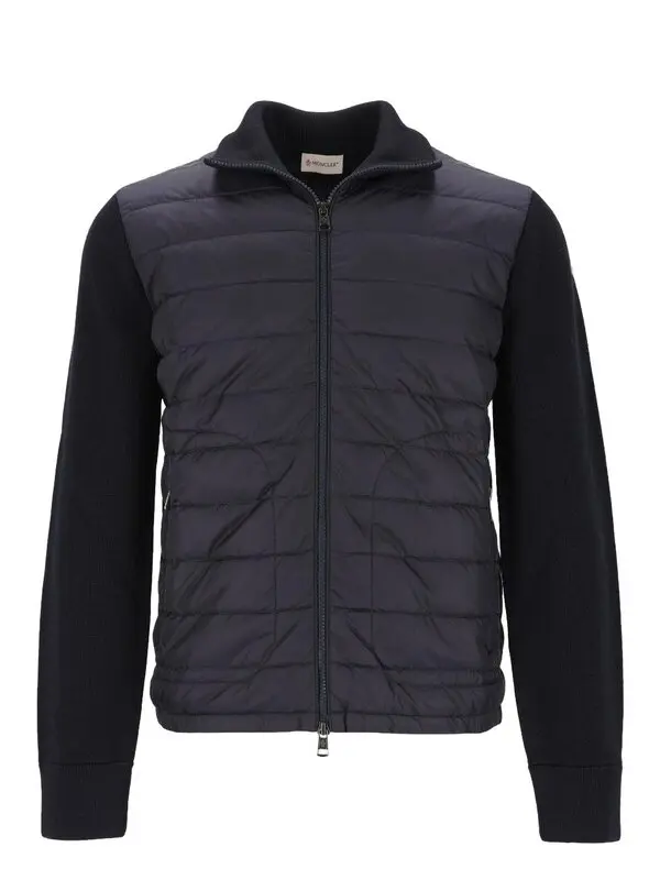 Moncler Quilted Zipped Jacket - Blue