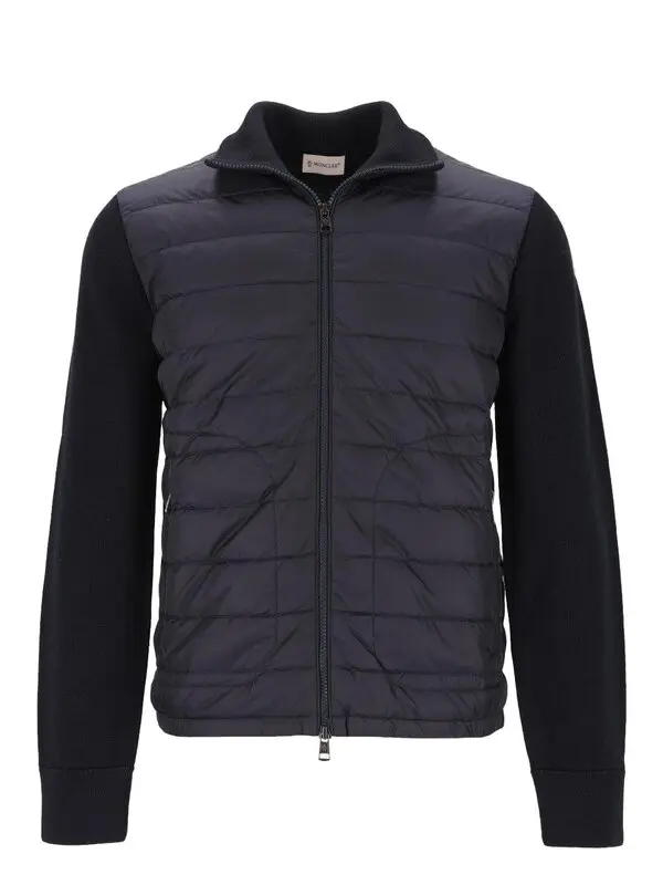 Moncler Quilted Zipped Jacket - Blue