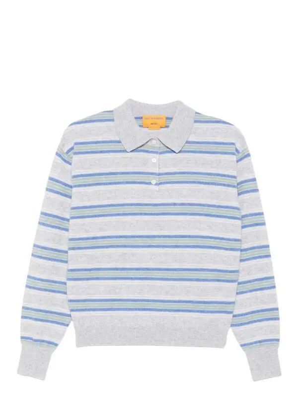 Guest In Residence Cashmere Striped Polo Shirt - Multicolor