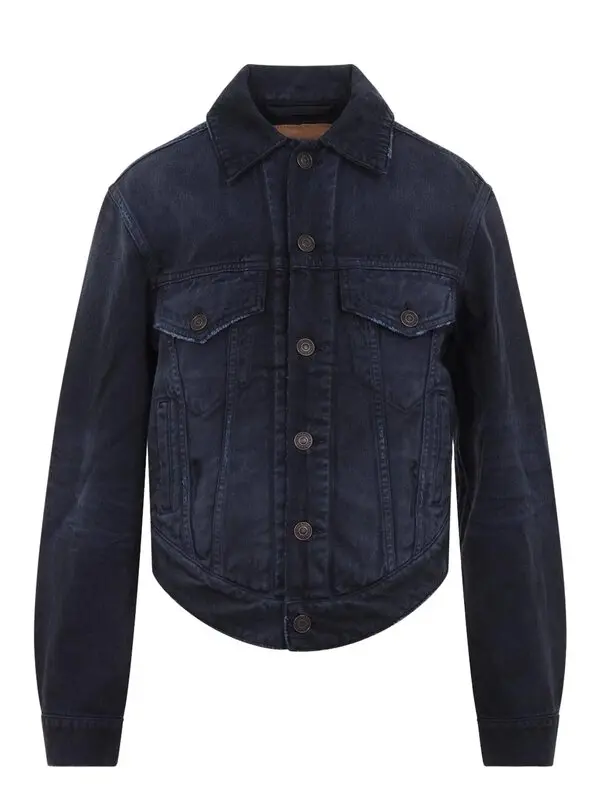 Balenciaga Denim Trucker Jacket - Blue