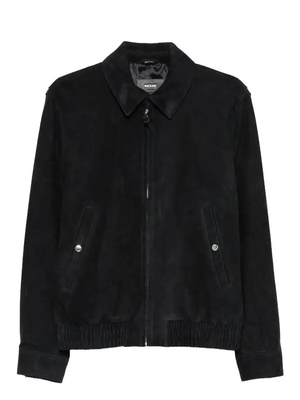 Mackage Leather Shirt Jacket - Blue