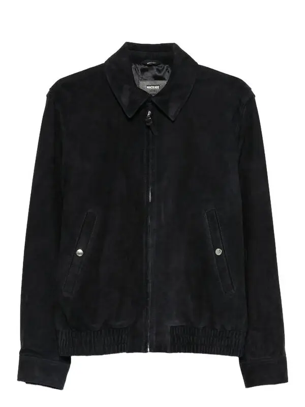 Mackage Leather Shirt Jacket - Blue