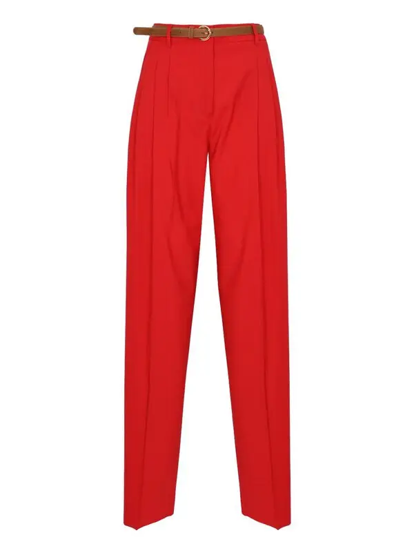 Max Mara Wool Trousers - Red