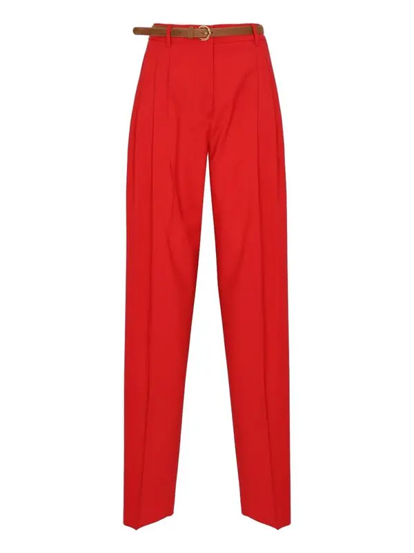 Max Mara Wool Trousers - Red