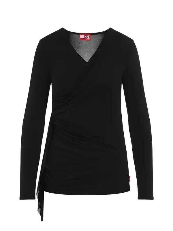 DIESEL® T-crissy Plain Acetate Top - Black