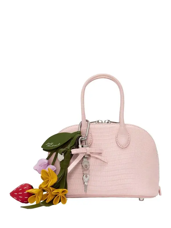 SELF-PORTRAIT Pink Mini Bag With Shoulder Strap And Charms - Multicolor