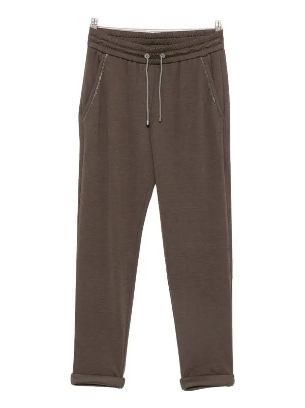 Brunello Cucinelli Cotton And Silk Trousers - Multicolor