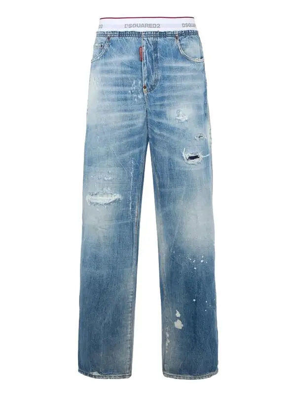 Dsquared2 Cotton Regular Straight-leg Jeans - Blue