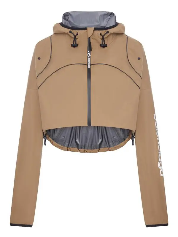 Balenciaga Techwear Cropped Jacket - Brown