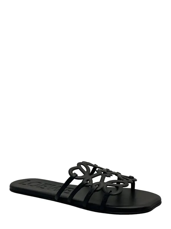 Loewe Petal Anagram Leather Slides - Multicolor