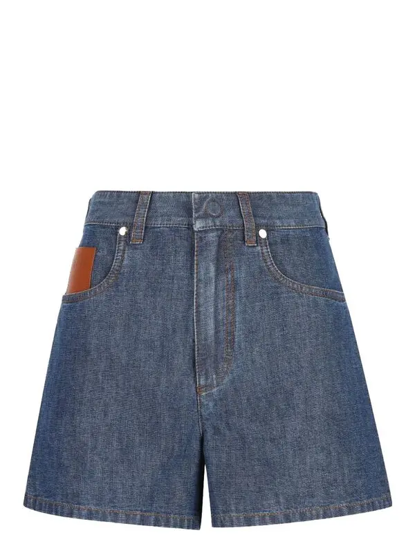 Fendi Denim Shorts - Multicolor