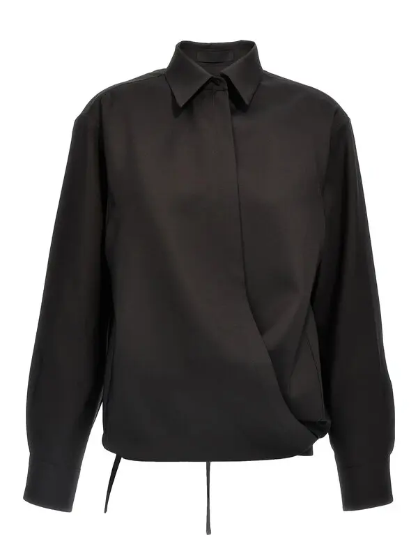 Valentino Garavani Techno Light Wool Shirt - Black