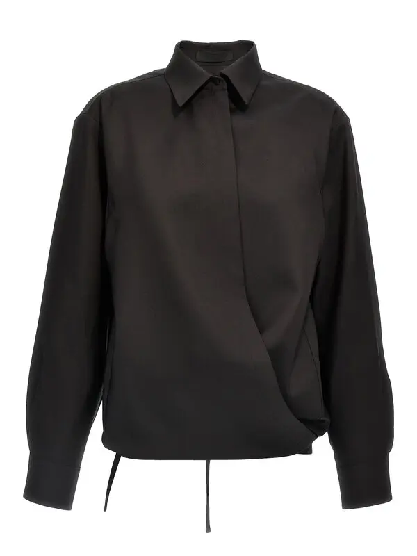 Valentino Garavani Techno Light Wool Shirt - Black