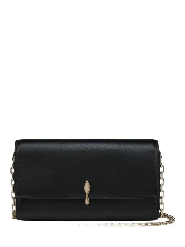 CHRISTIAN LOUBOUTIN Bettina Chain Wallet Bag In Nappa - Black