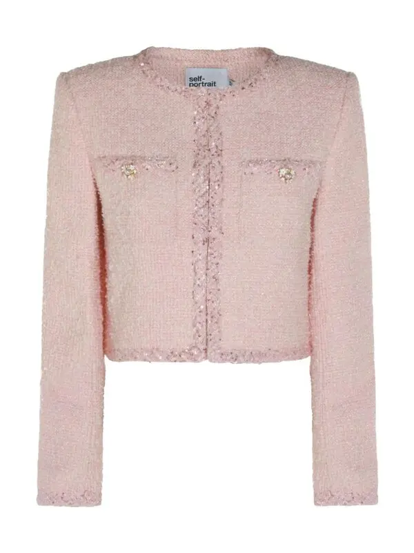 SELF-PORTRAIT Bouclé Short Jacket - Multicolor