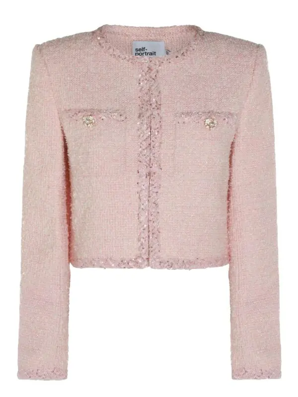 SELF-PORTRAIT Bouclé Short Jacket - Multicolor