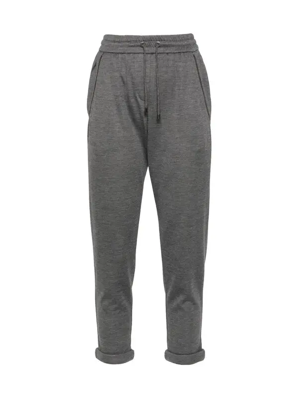 Brunello Cucinelli Cotton And Silk Trousers - Multicolor