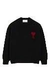 AMI Paris Contrast De Coeur Crewneck Sweater - Multicolor