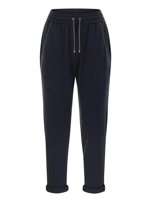 Brunello Cucinelli Cotton And Silk Trousers - Multicolor