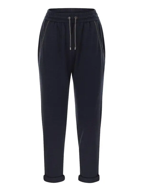 Brunello Cucinelli Cotton And Silk Trousers - Multicolor