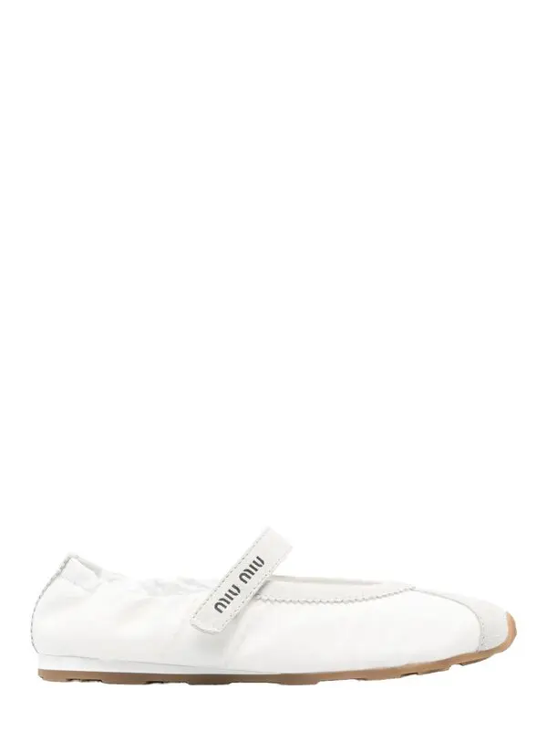 Miu Miu Plume Suede And Nylon Ballets - Multicolor