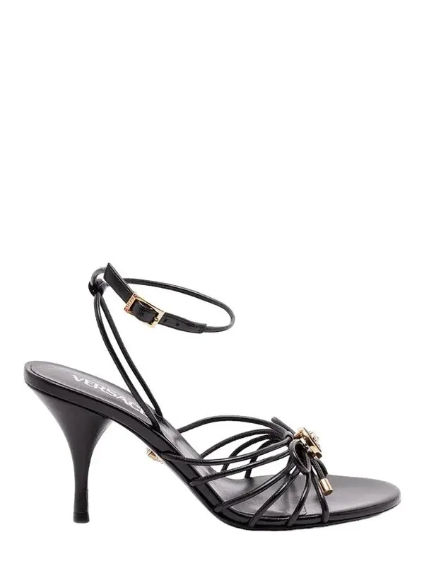 Versace Leather Strappy Sandals - Multicolor