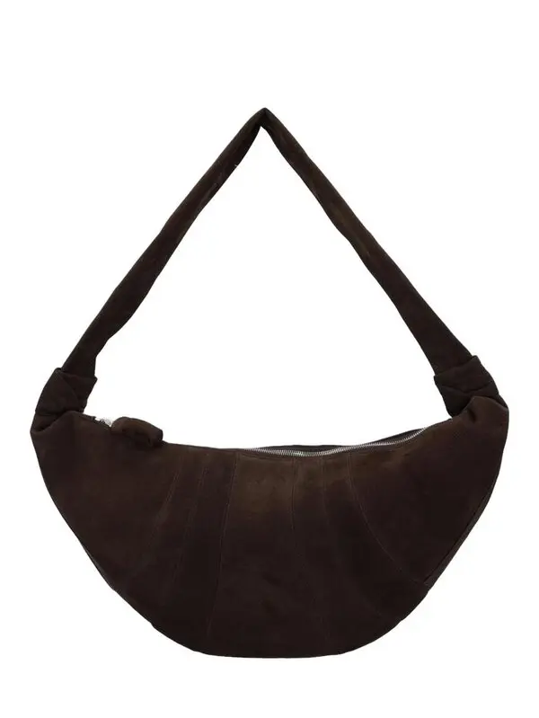 LEMAIRE Suede Shoulder Bag - Brown