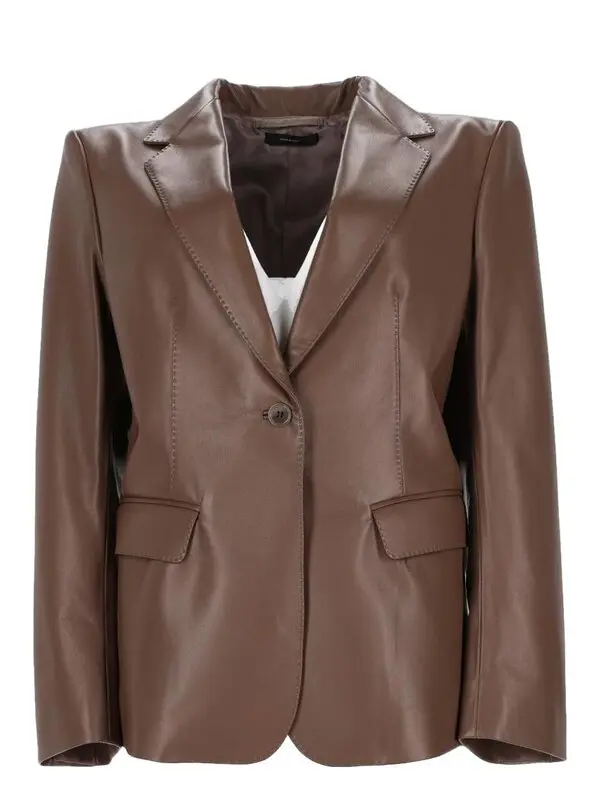 TOM FORD Leather Blazer - Gray