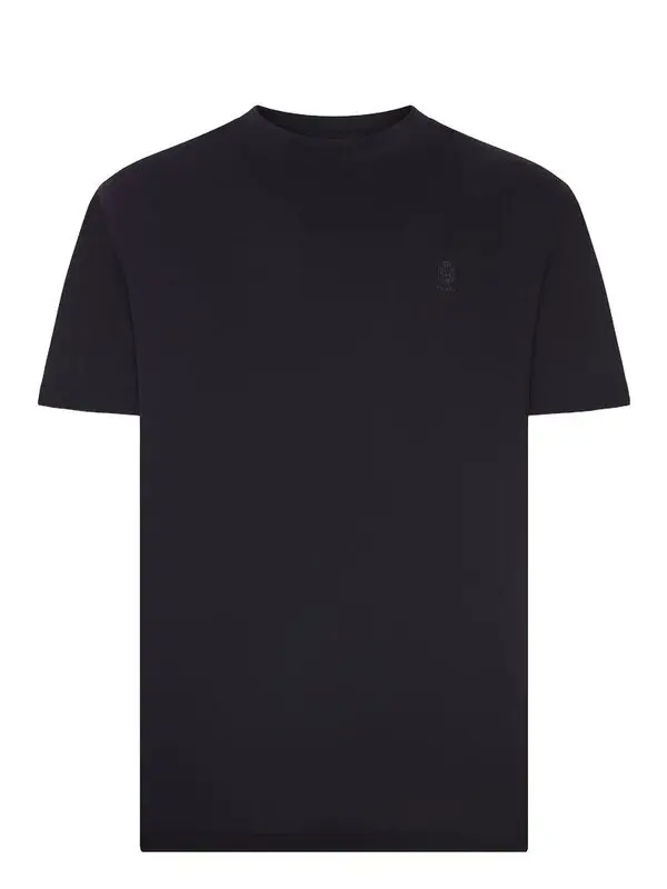 Prada Cotton T-shirt With Embroidered Logo - Black