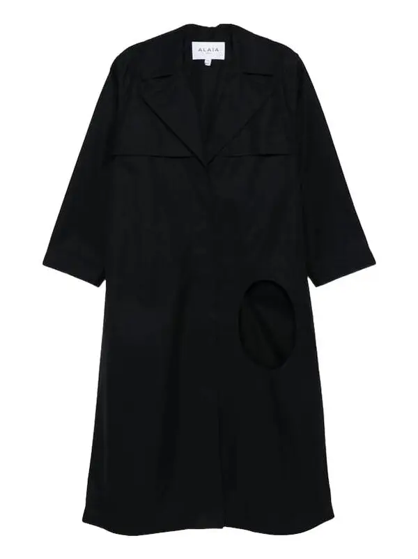 Alaïa Trench Coat With Cutout Detail - Blue