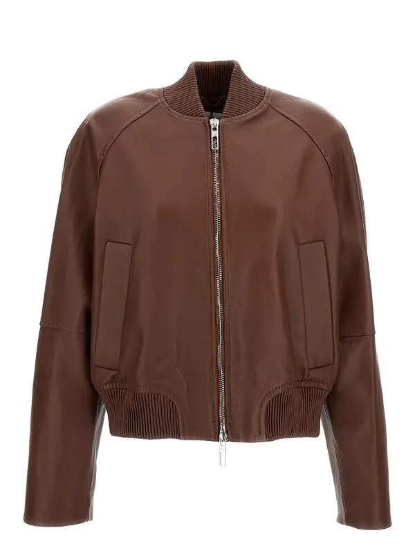 Sportmax Nappa Leather Bomber Jacket - Multicolor