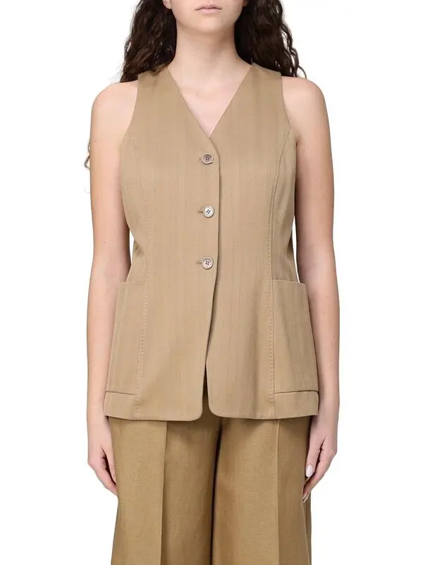 Max Mara Single-breasted Waistcoat - Cream