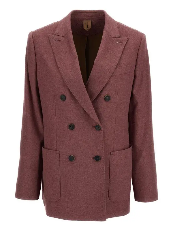 Max Mara Double-breasted Silk And Cashmere Tailored Jacket - Multicolor