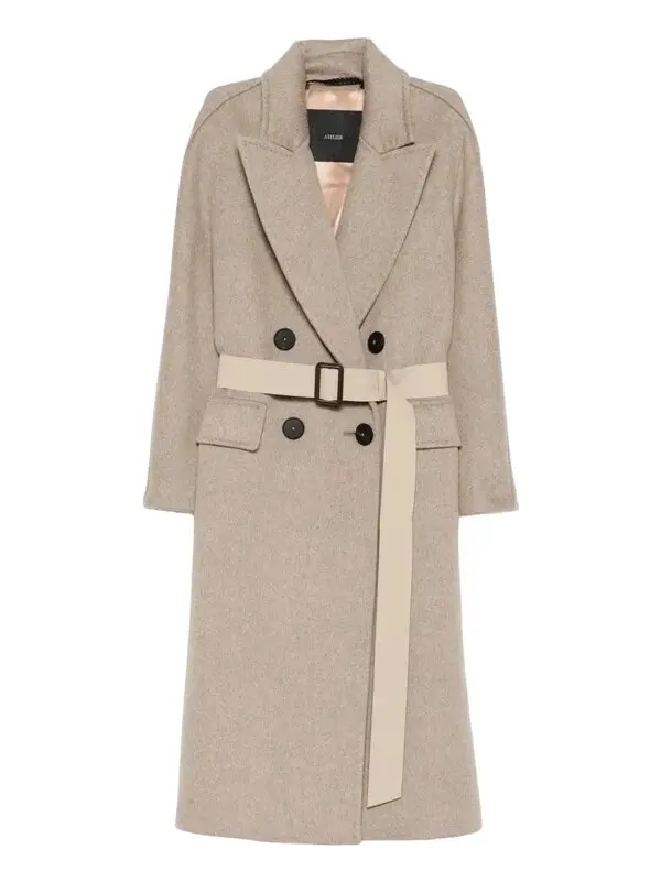Max Mara Cashmere Double-breasted Coat - Multicolor