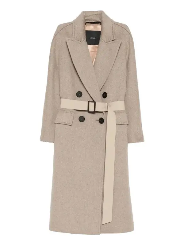 Max Mara Cashmere Double-breasted Coat - Multicolor