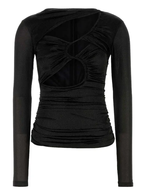 Isabel Marant Étoile Stretch Silk Blend Rose Top - Black