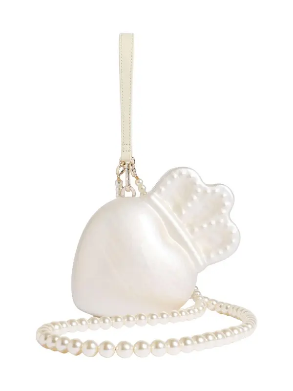 Simone Rocha Pearl Crossbody Claddagh Bag - Multicolor