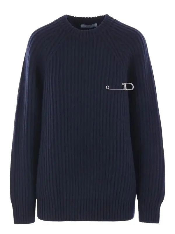 Prada Cashmere Round Neck Sweater - Multicolor