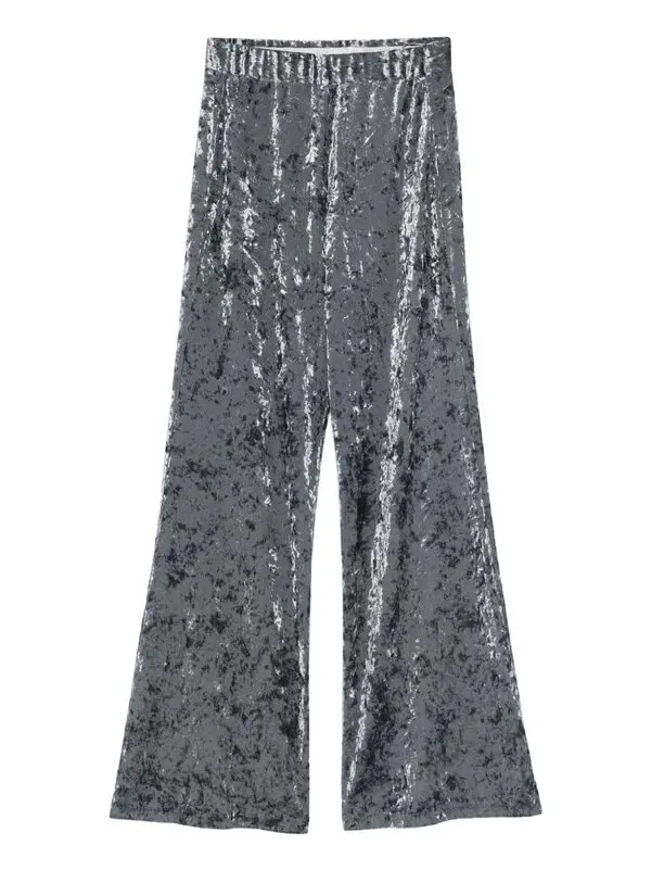 FORTE_FORTE Velvet High-waisted Trousers - Multicolor